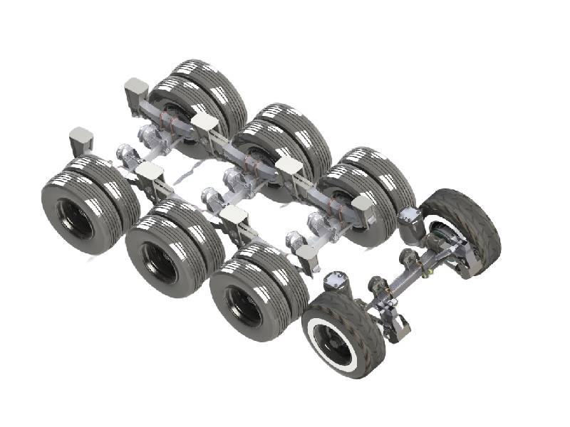 12 Tons x 3 Axle Set Equipped with Air Suspension